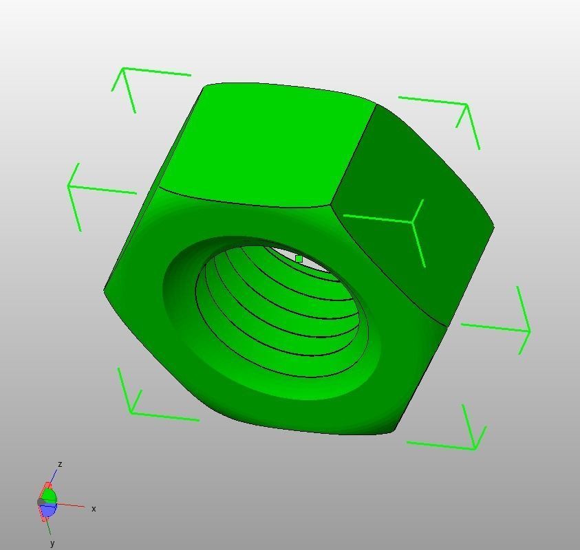 M30 Hex Nut 3D model 3D printable | CGTrader