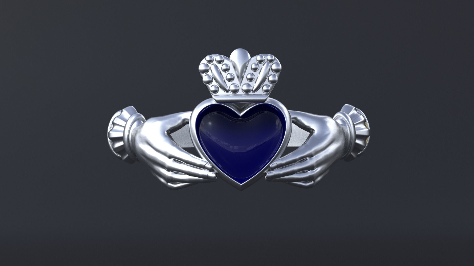 Wedding claddagh rings cnc or 3D print model 3D model 3D printable | CGTrader
