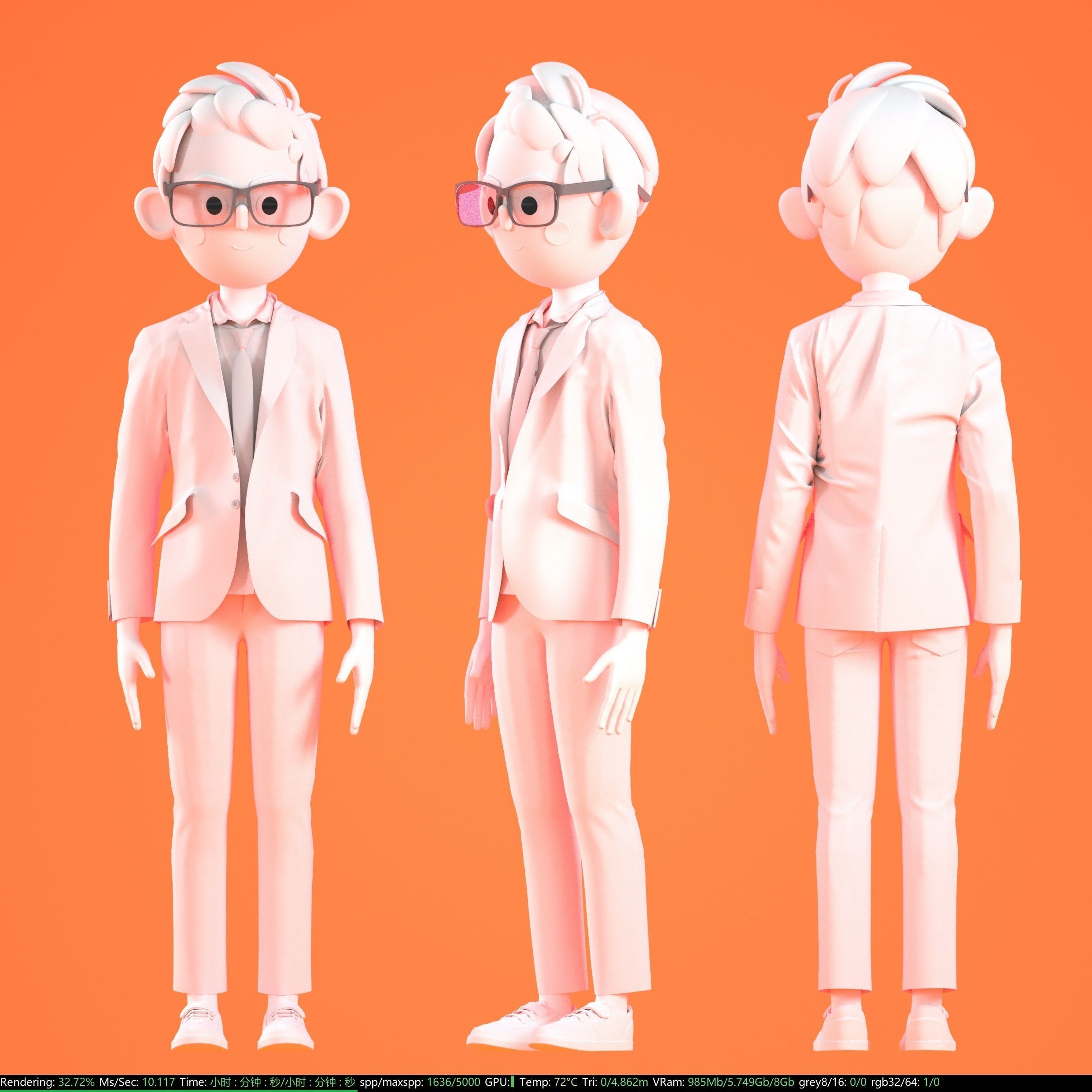 Suit man C4D model 3D model | CGTrader