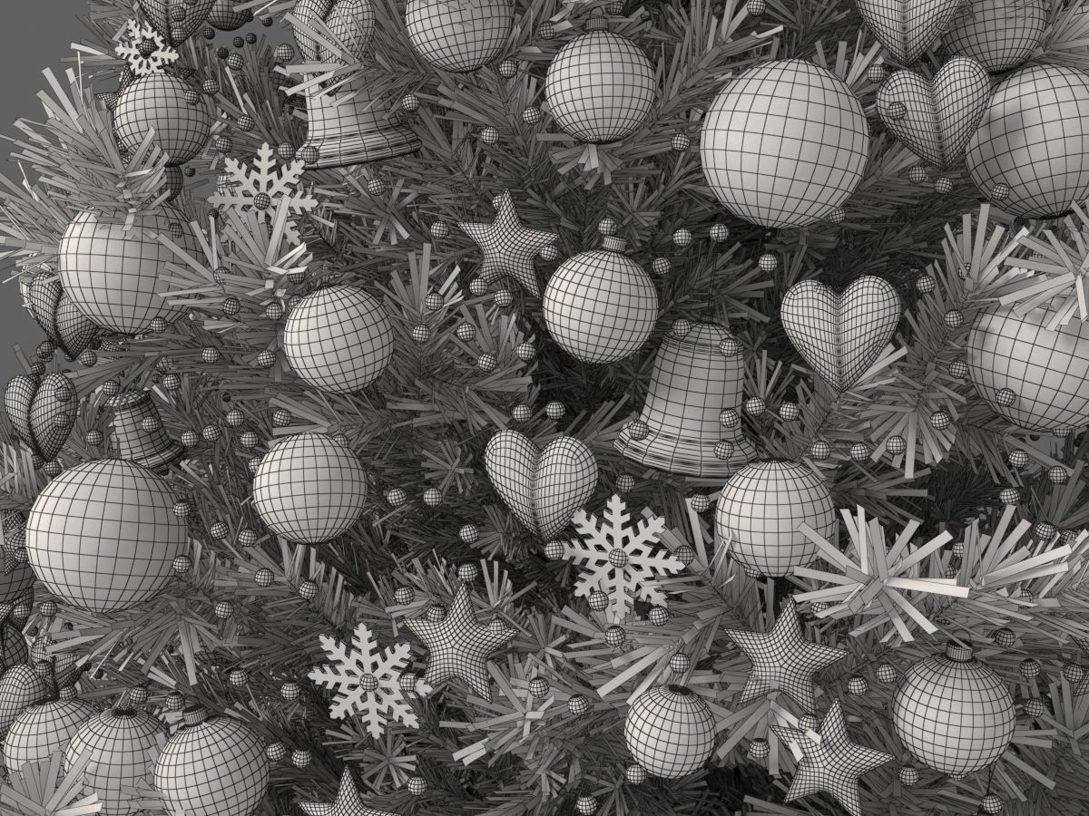 Christmas Tree With Ornaments 3D model | CGTrader