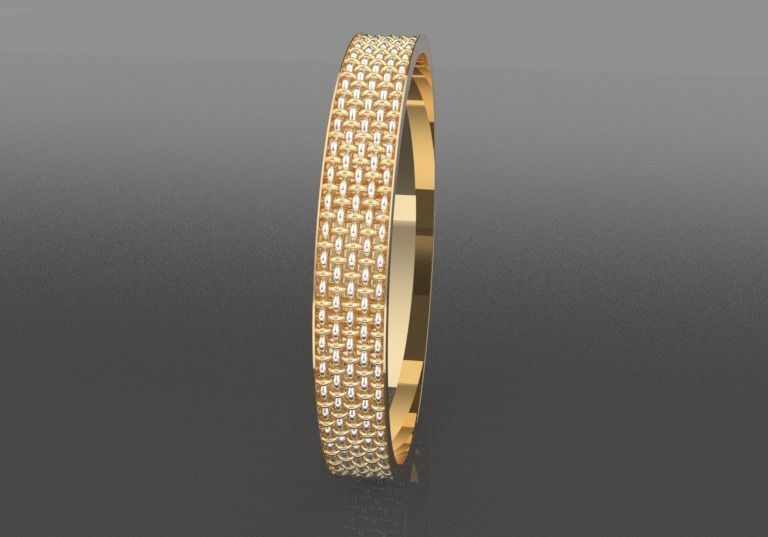 Woven Bangle 3D model 3D printable | CGTrader