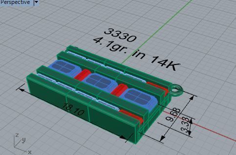 Pink and white orthogonal pendant 3330 3D print model 3D model 3D ...