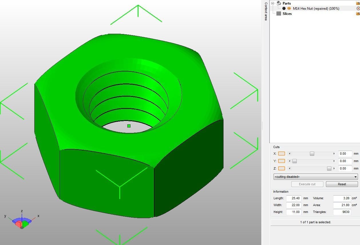 M14 Hex Nut 3D model 3D printable | CGTrader
