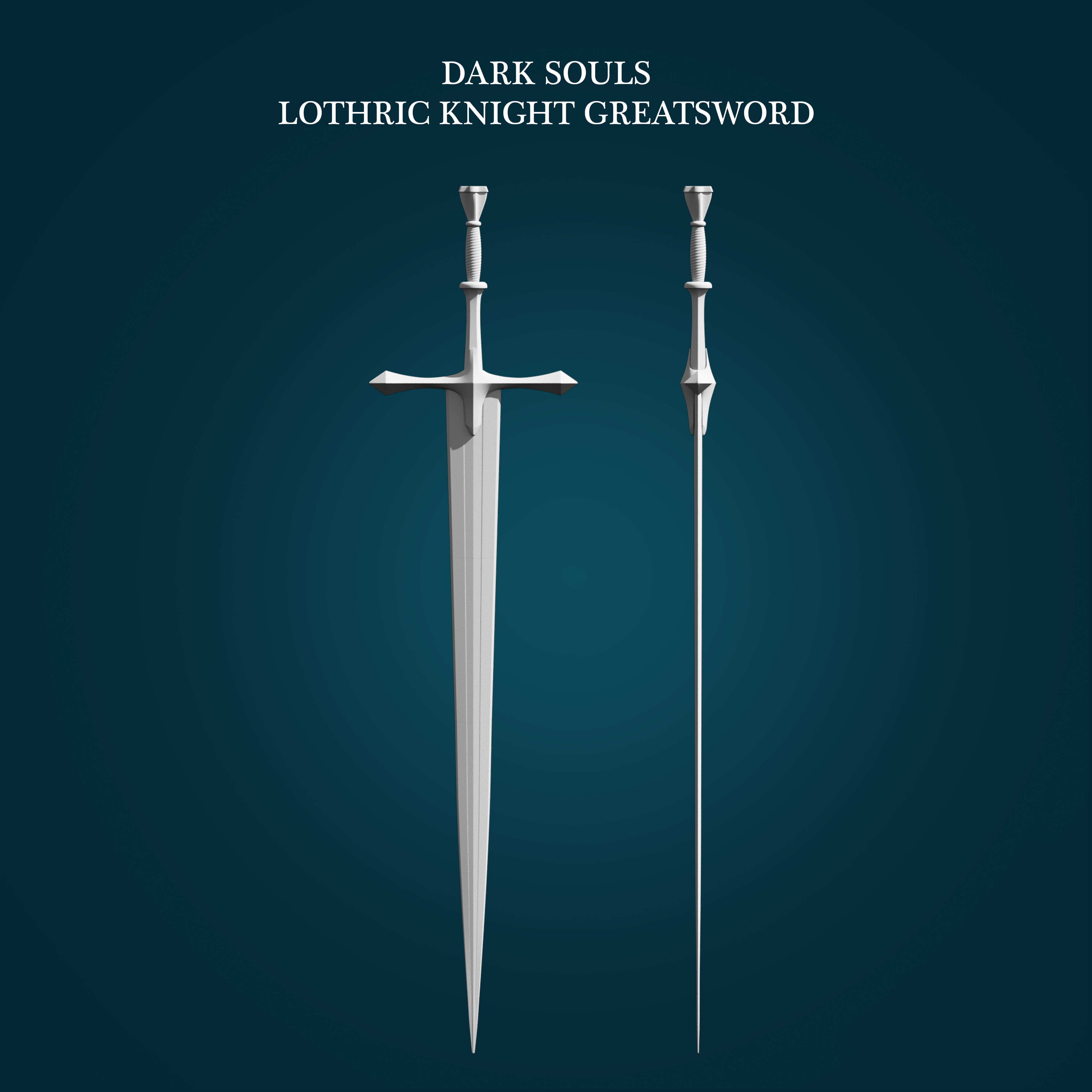 Lothric Knight Greatsword from Dark Souls 3D model 3D printable | CGTrader