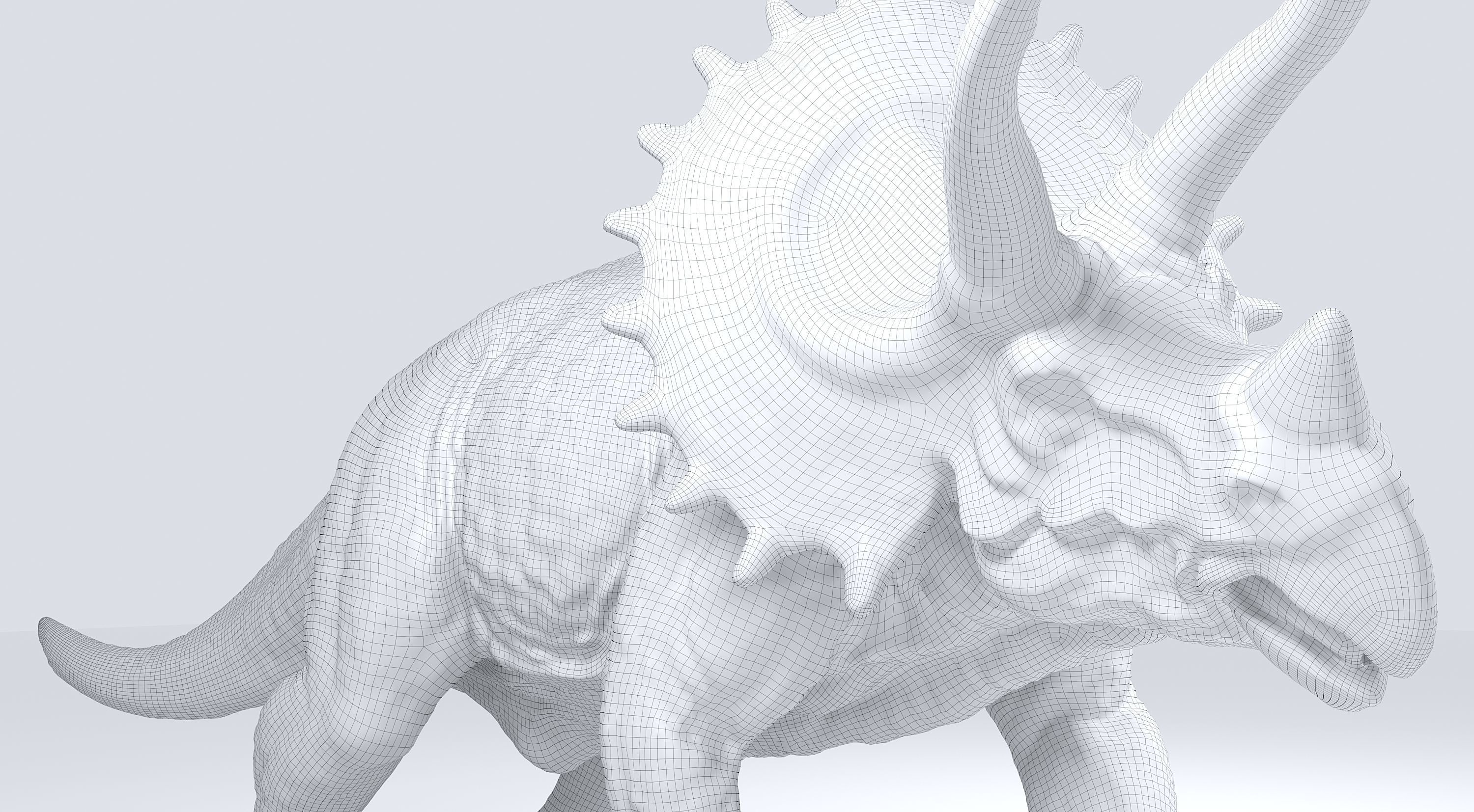 Triceratops dinosaur with horns free 3D model | CGTrader