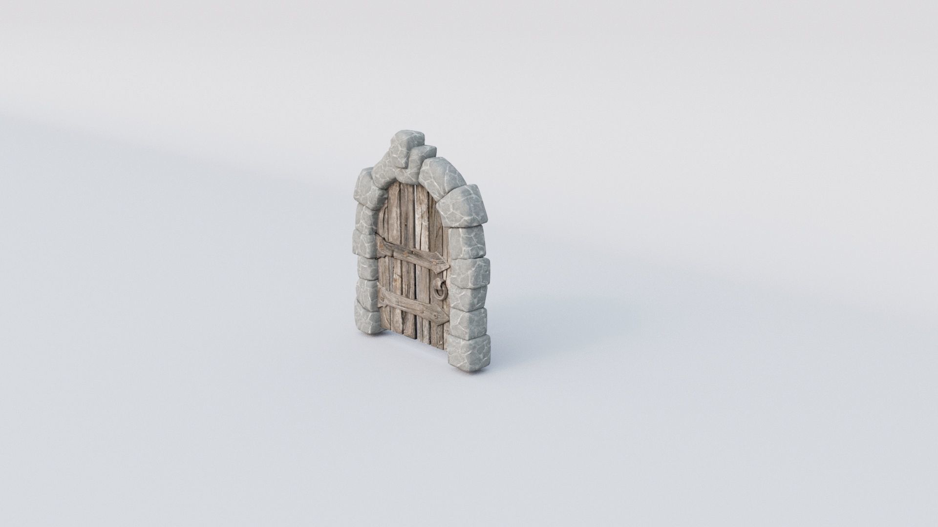 stone gate 3D model | CGTrader