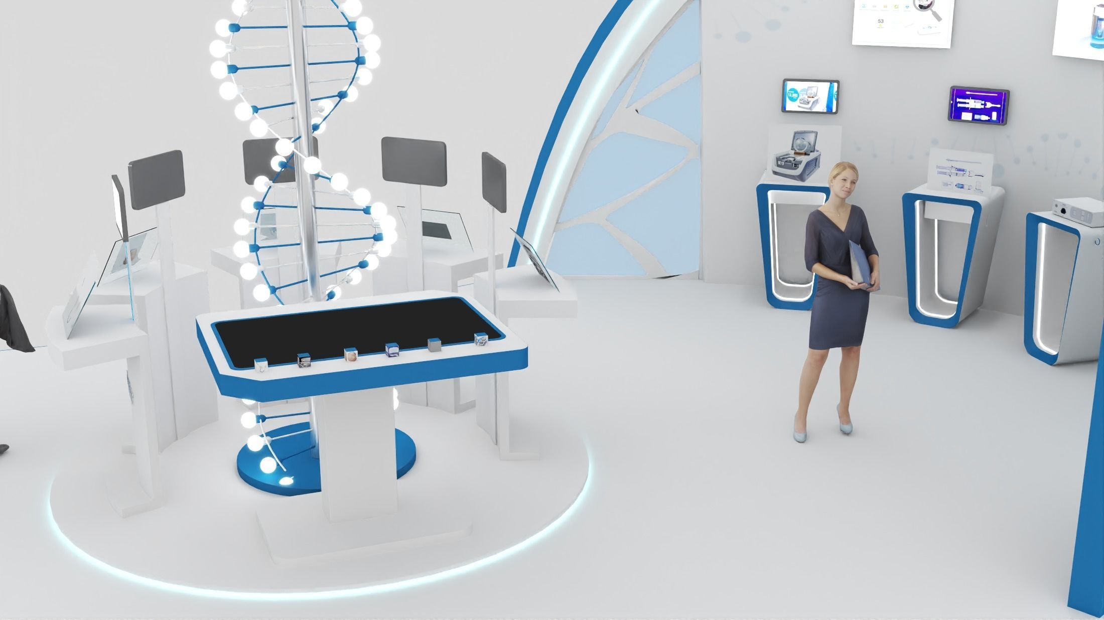 Biopharmaceutical Medical Booth 3D model | CGTrader