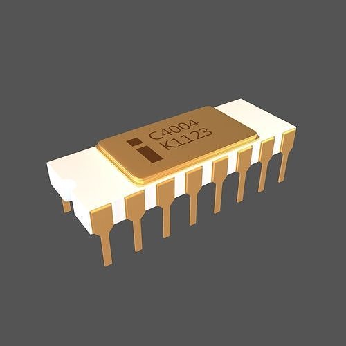 3D model Intel C4004 CPU v1 001 VR / AR / low-poly | CGTrader