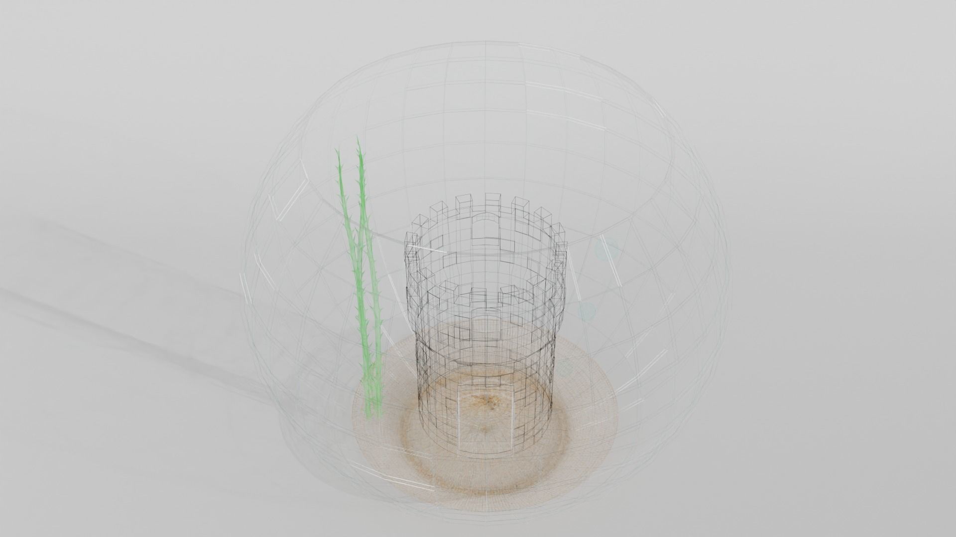 Fish bowl with Tower 3D model | CGTrader