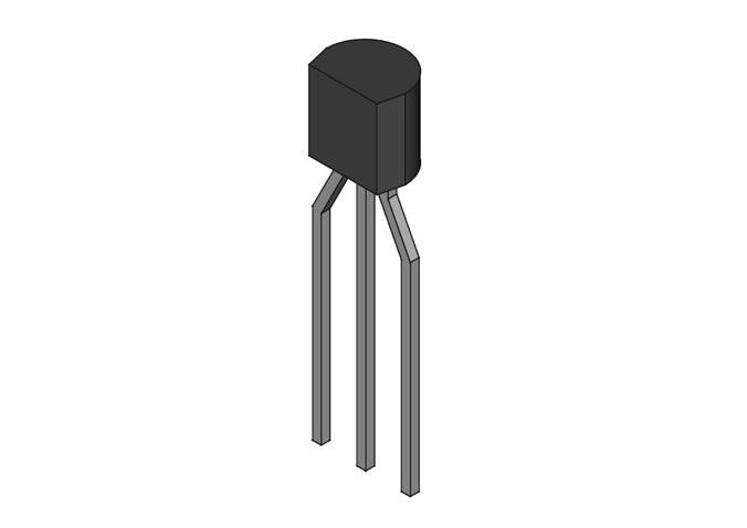 TO92 100 mils transistor case 3D model | CGTrader