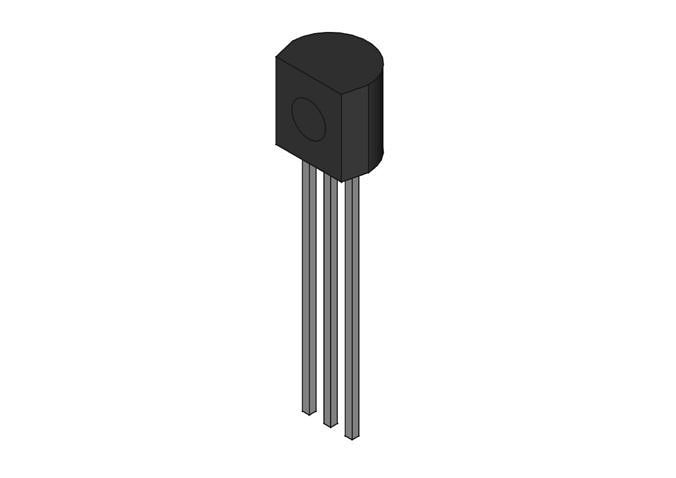 TO92 transistor case 3D model | CGTrader