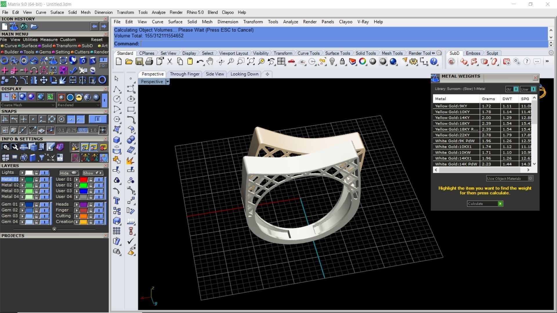 Curved 2 part fusion ring 3D model 3D printable | CGTrader