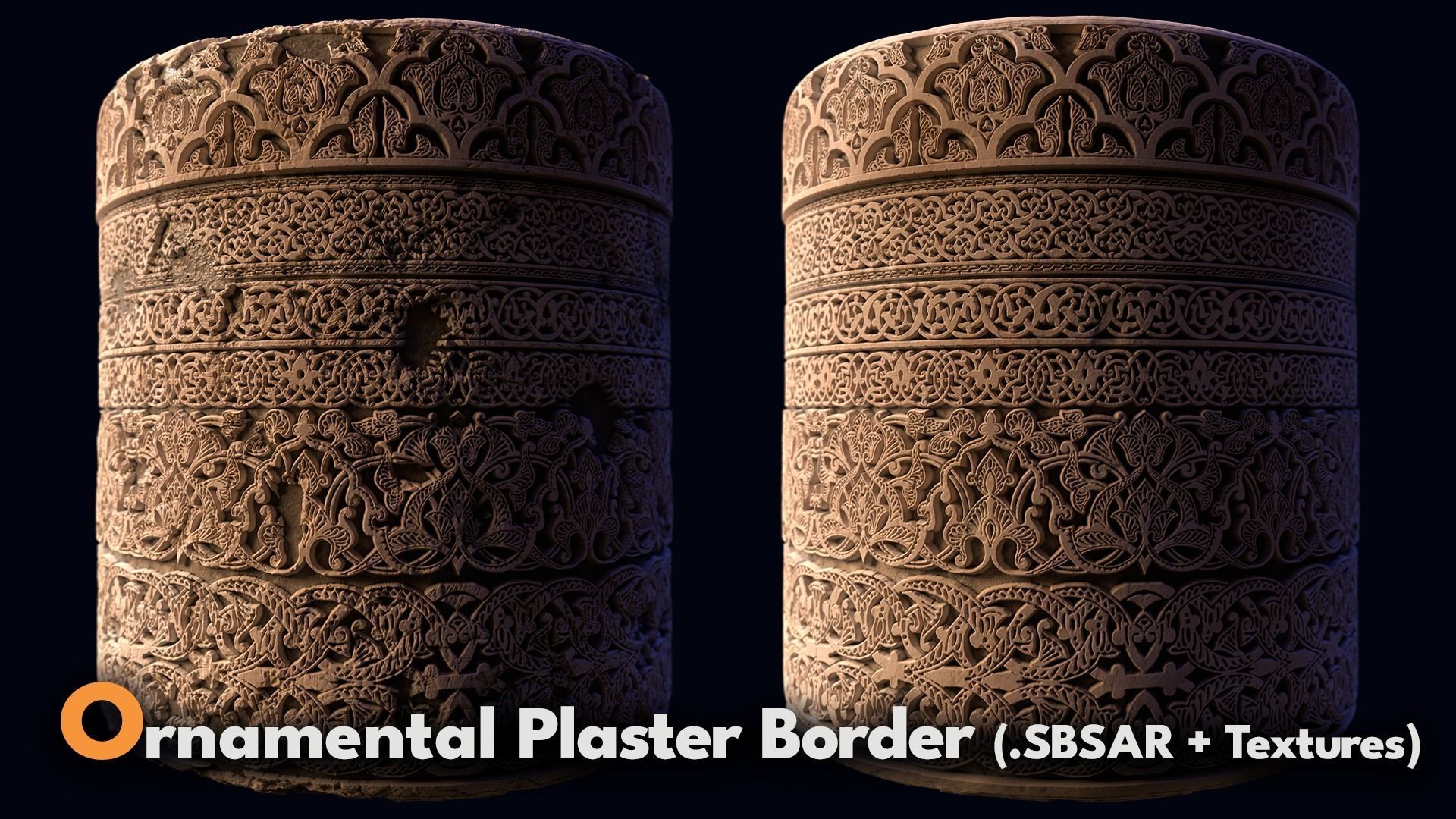Ornamental Plaster Border Texture | CGTrader