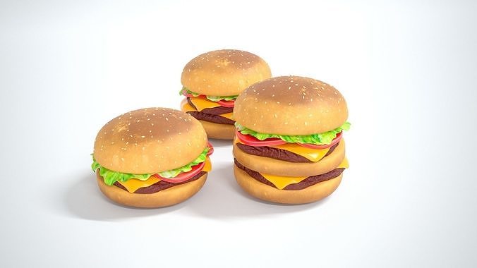 burger toy hamburger 3D model | CGTrader