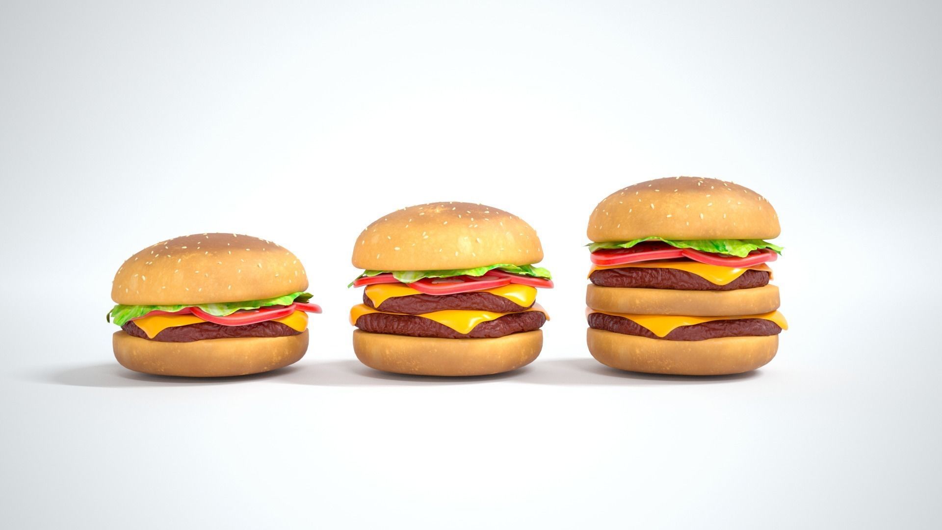 burger toy hamburger 3D model | CGTrader