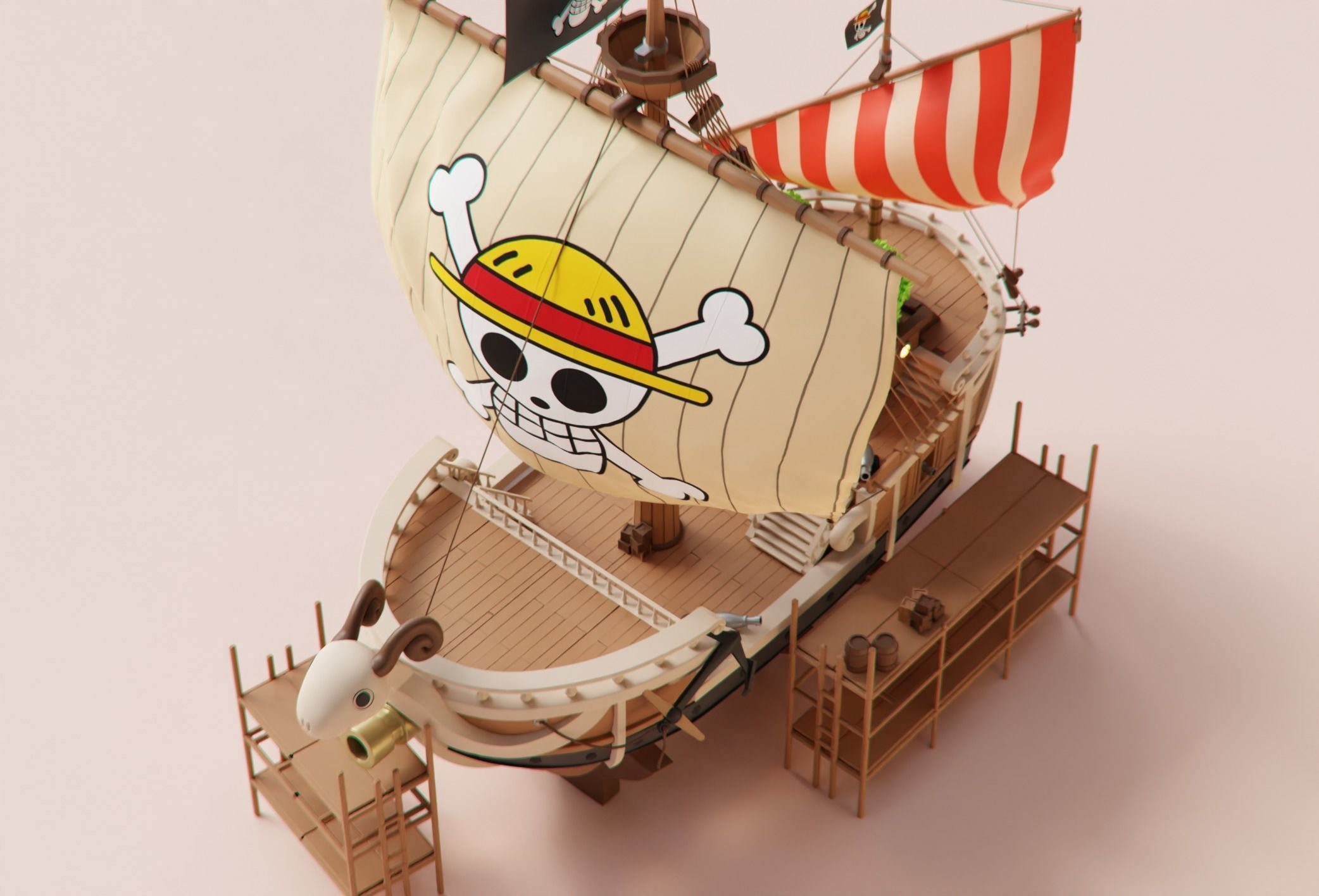 One Piece Going Merry Grand Ship 3D model | CGTrader