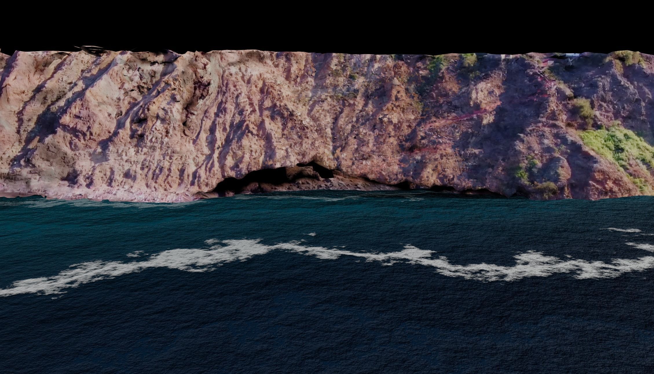 Photoscanned Cliffs with Procedural Ocean Texture 3D model | CGTrader