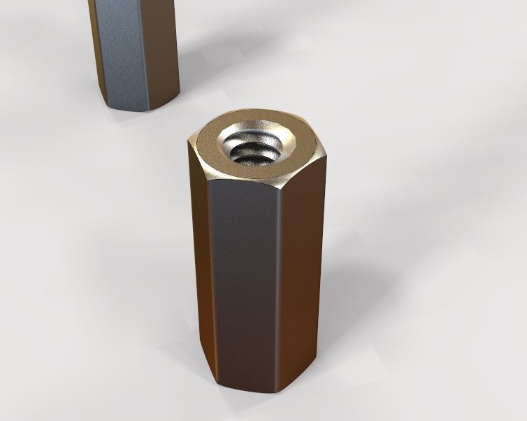M5 Hexagonal Stud Connector 3D model 3D printable | CGTrader