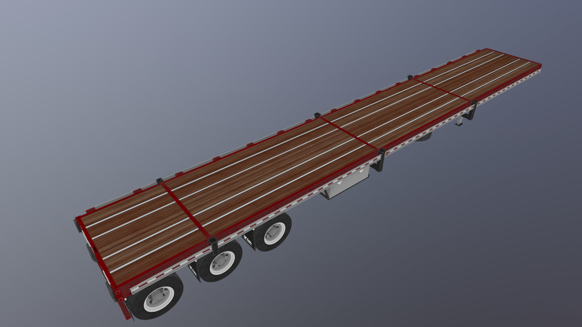 3D model Flatbed Trailer VR / AR / low-poly | CGTrader
