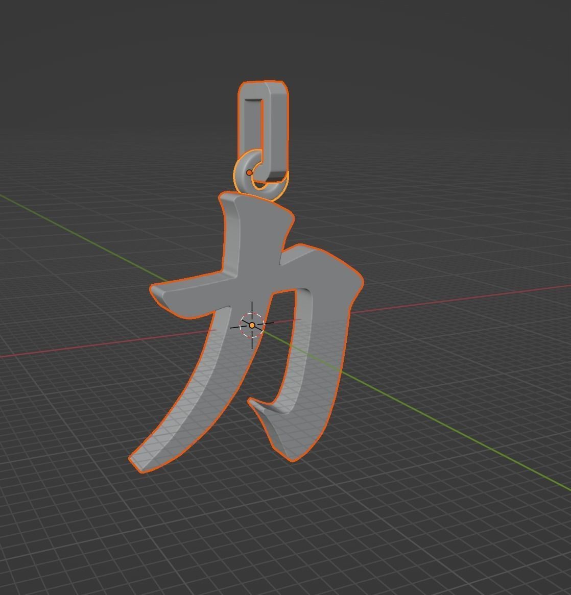 Kanji japonese strenght power warrior 3D model 3D printable | CGTrader