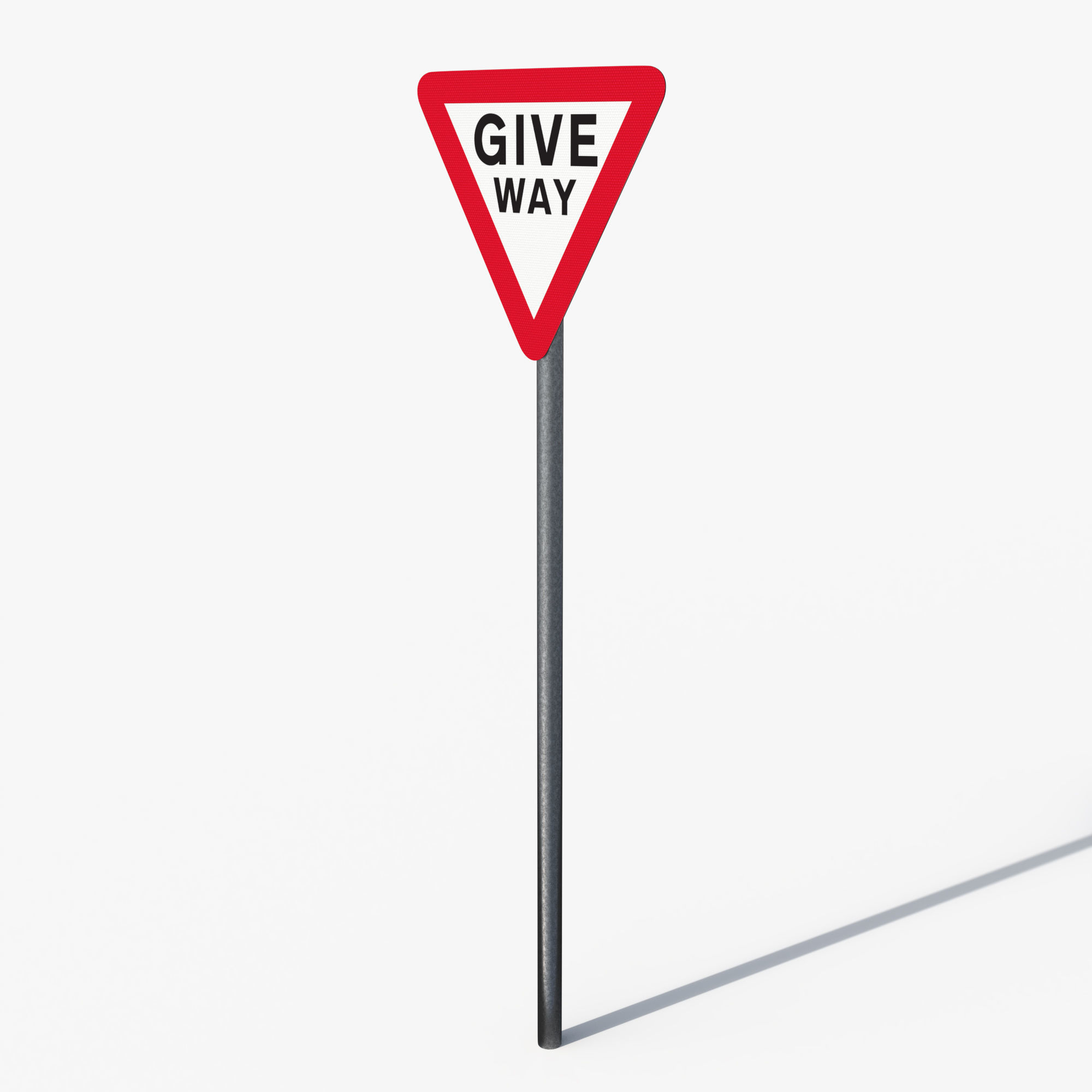 Road sign - Give way 3D model | CGTrader