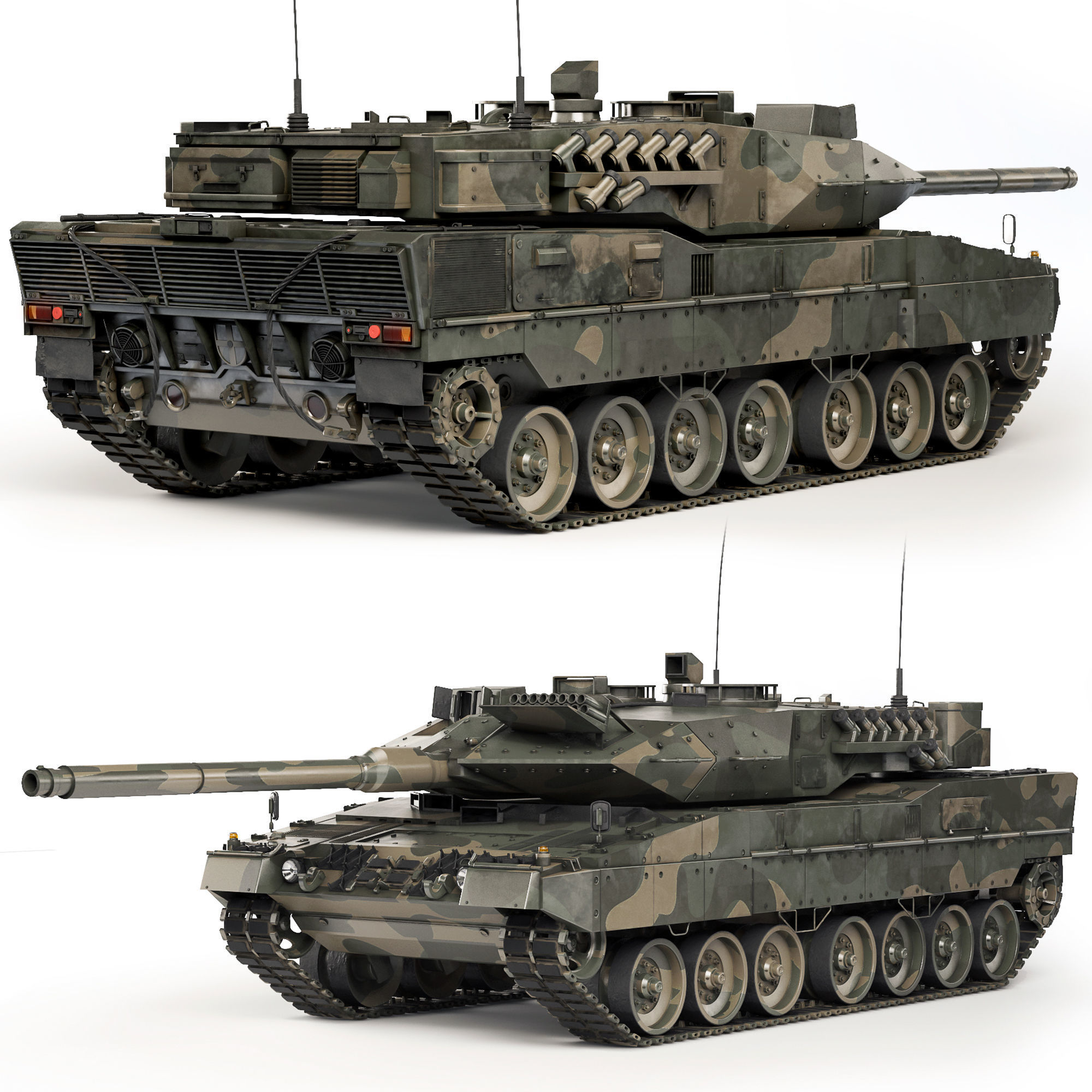 Tank Leopard 2A7 2006 3D model | CGTrader