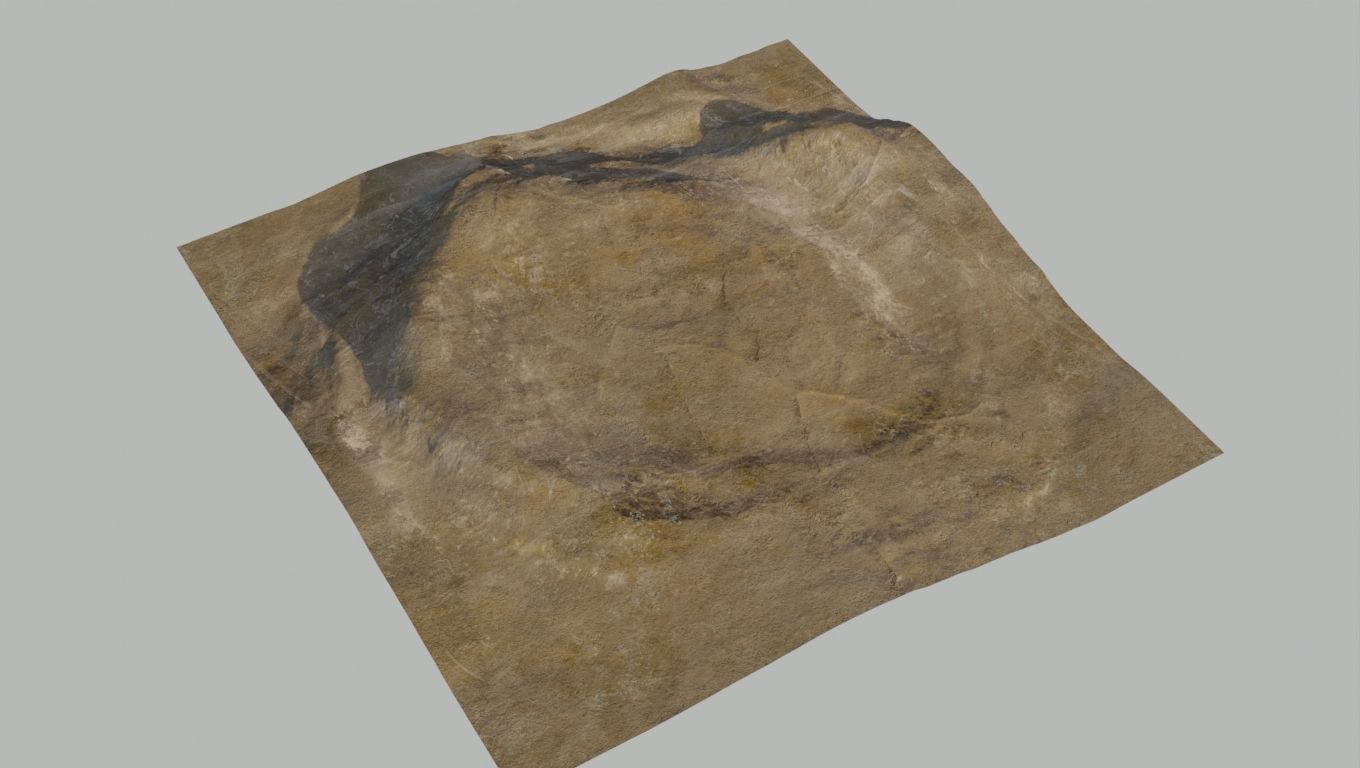 3D model Landscape piece of paper with rock VR / AR / low-poly | CGTrader