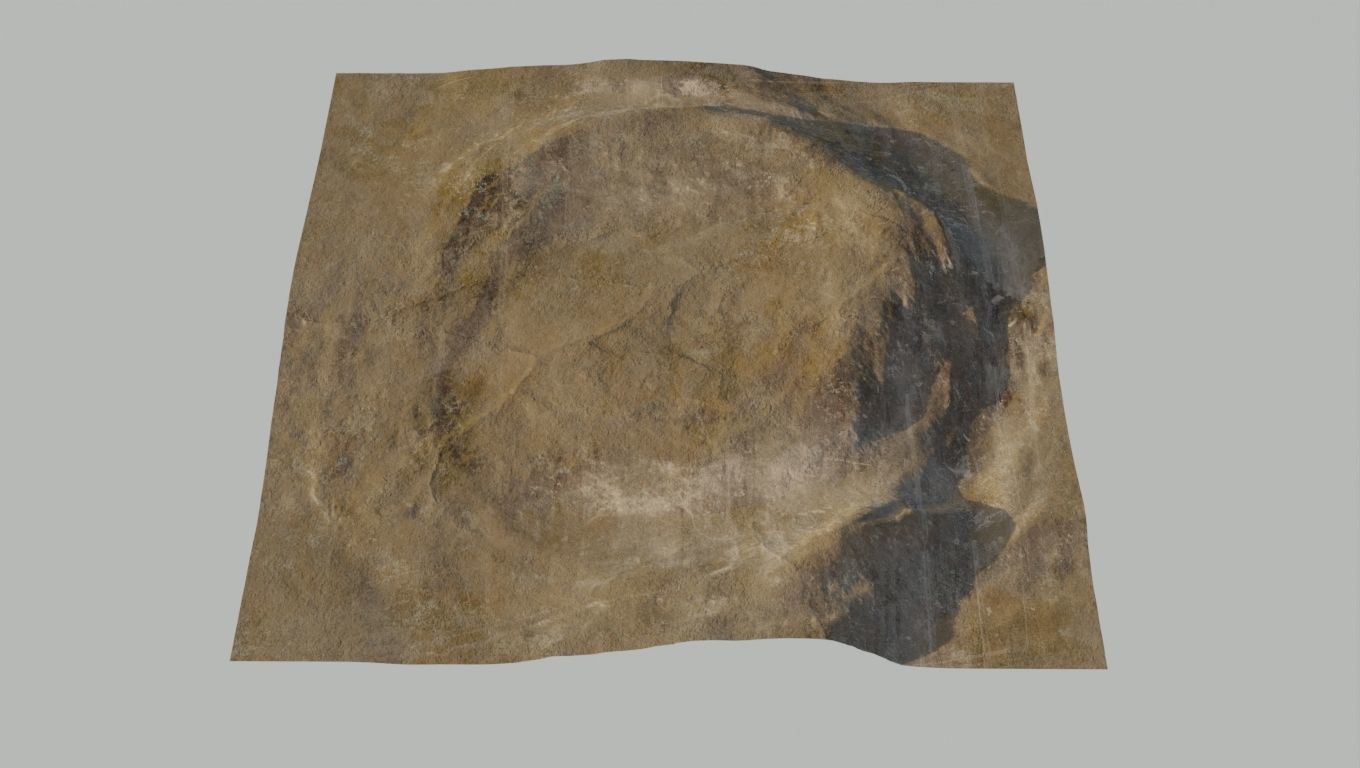 3D model Landscape piece of paper with rock VR / AR / low-poly | CGTrader