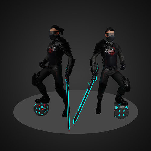 3D model 3d Ninja gaming character VR / AR / low-poly | CGTrader