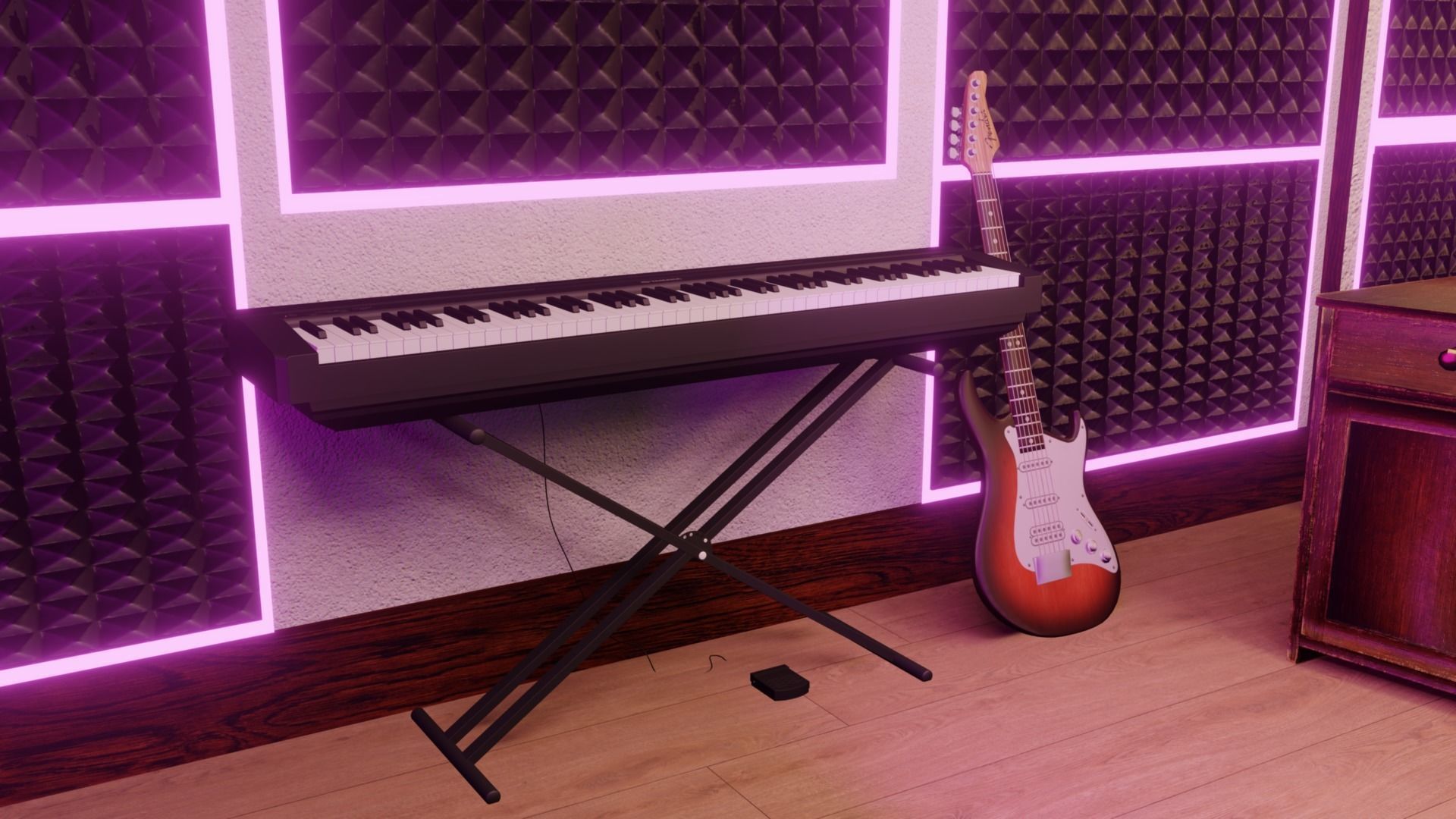 3D model Recording Studio Music booth VR / AR / low-poly | CGTrader
