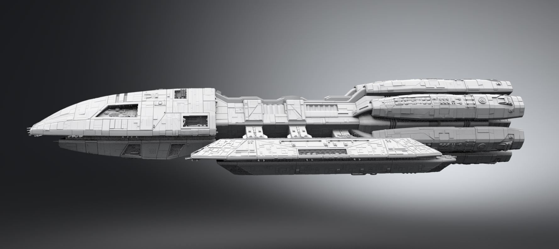Battlestar Pegasus Scale model 3D model 3D printable | CGTrader