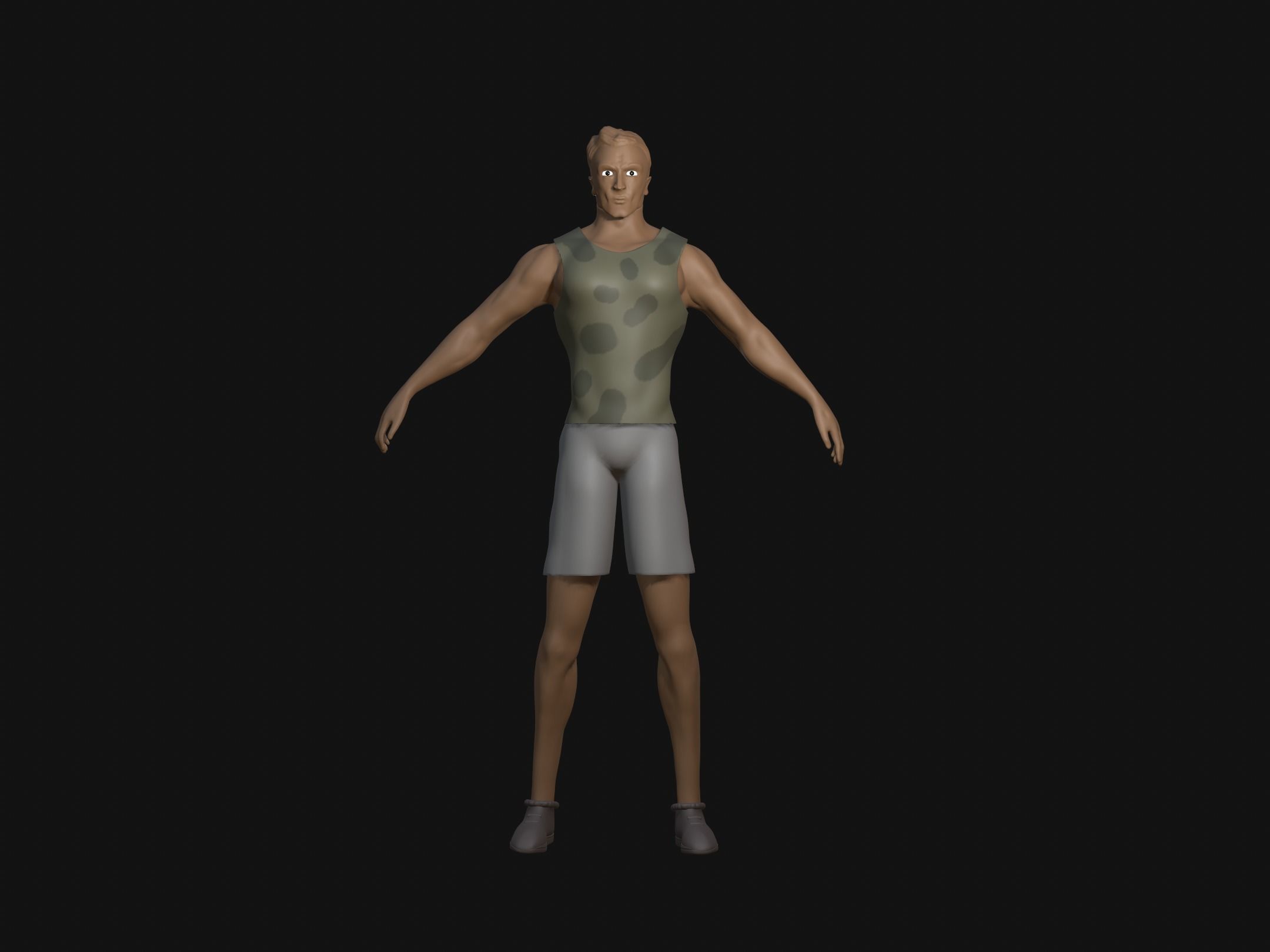 casual army character 3D model | CGTrader