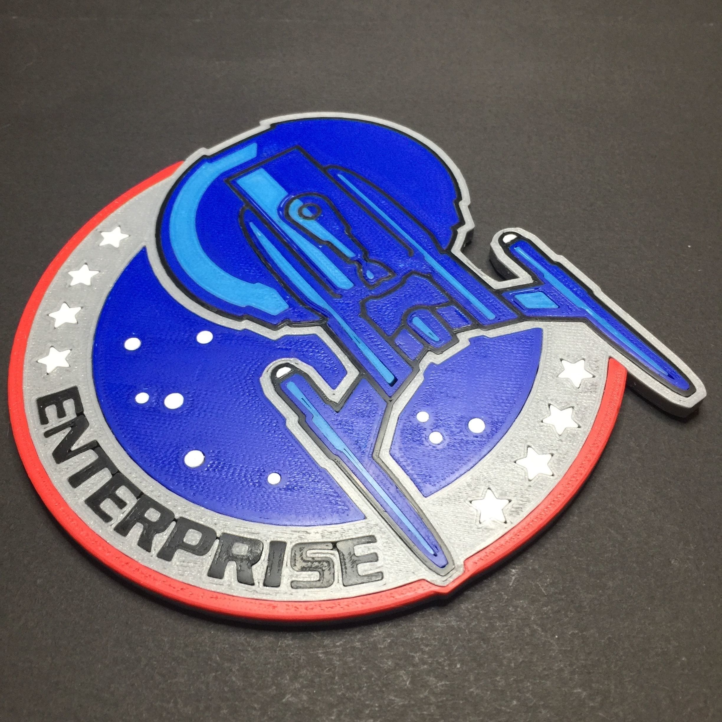 Star Trek Enterprise NX01 Patch Coaster 3D model 3D printable | CGTrader
