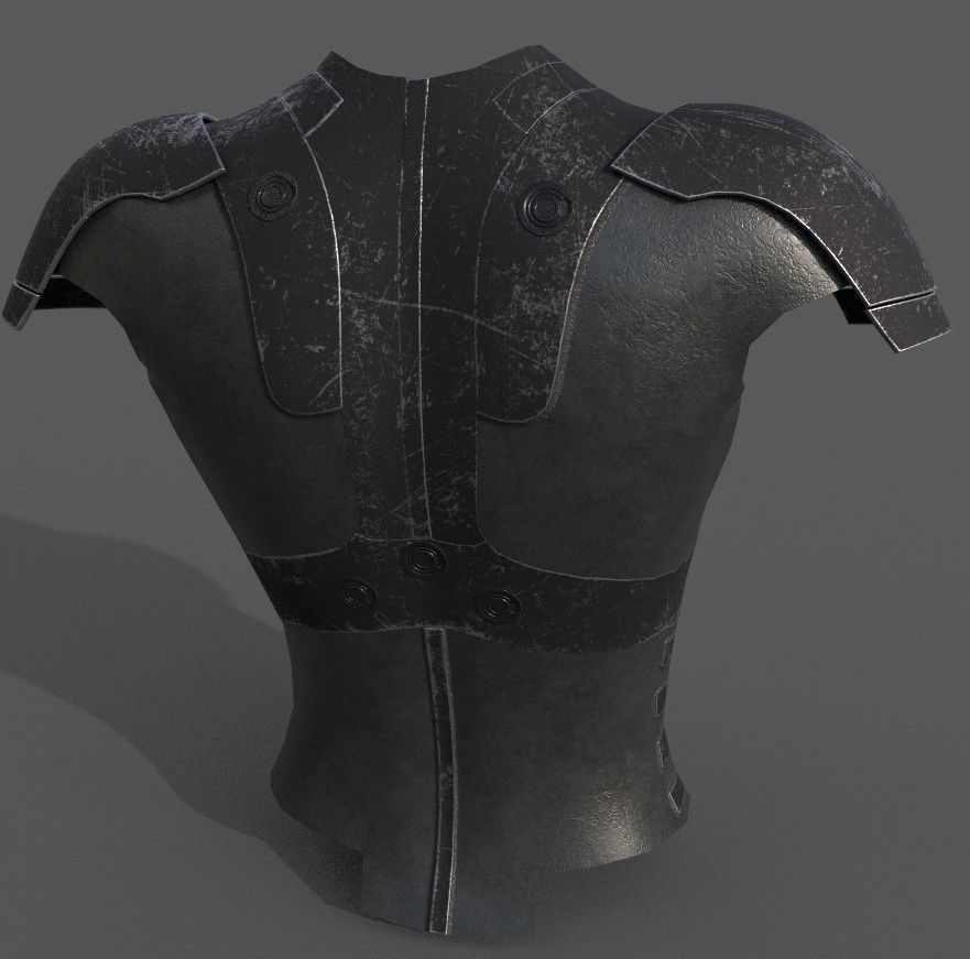 3D model Simple sci-fi female armor pack 5 low poly game ready models ...