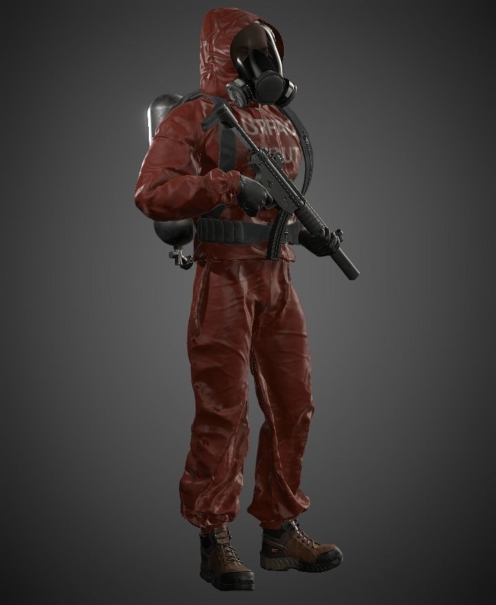 Hazmat military 3D model animated rigged | CGTrader