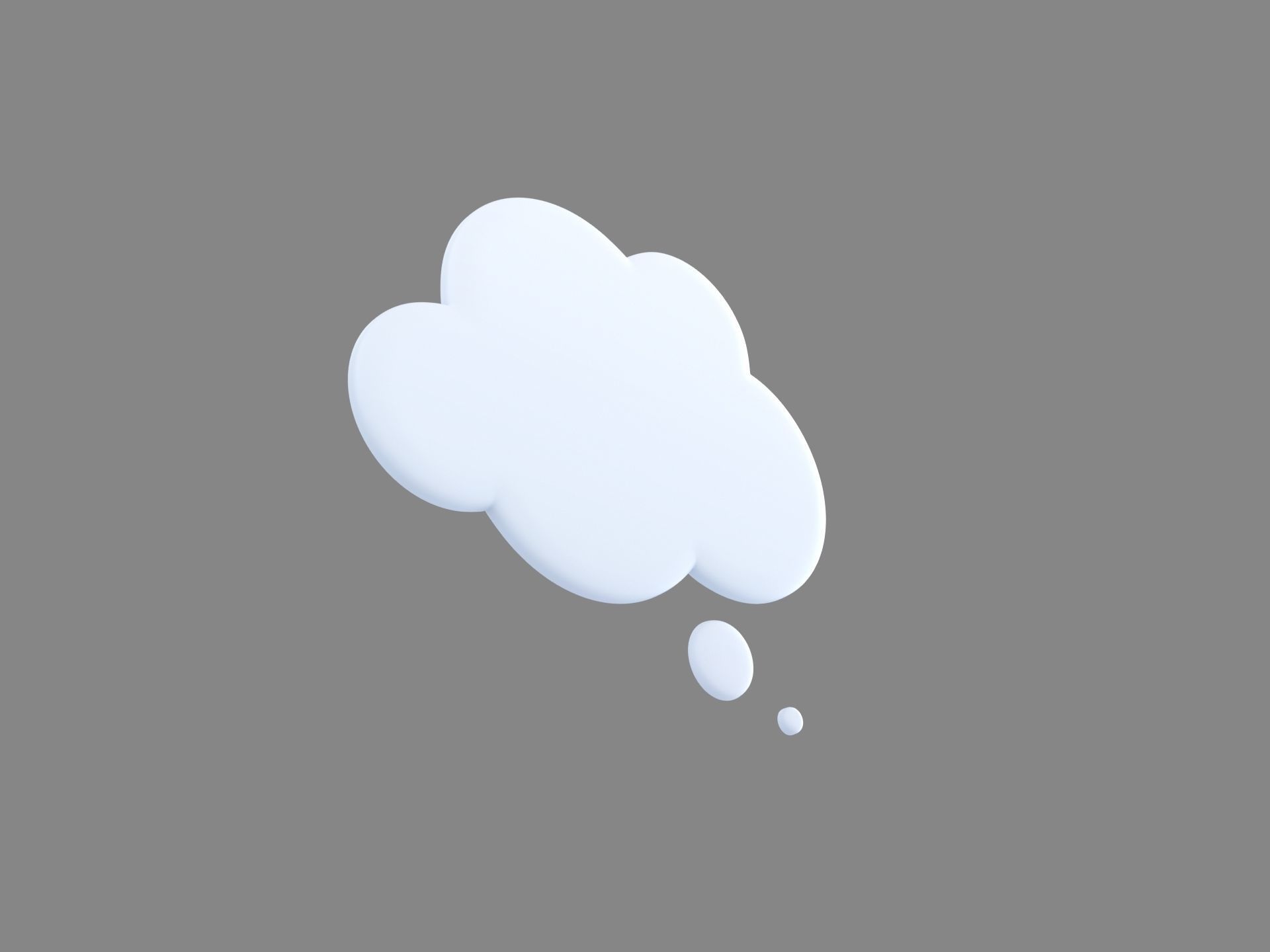 Symbol012 Think Bubble 3D model | CGTrader