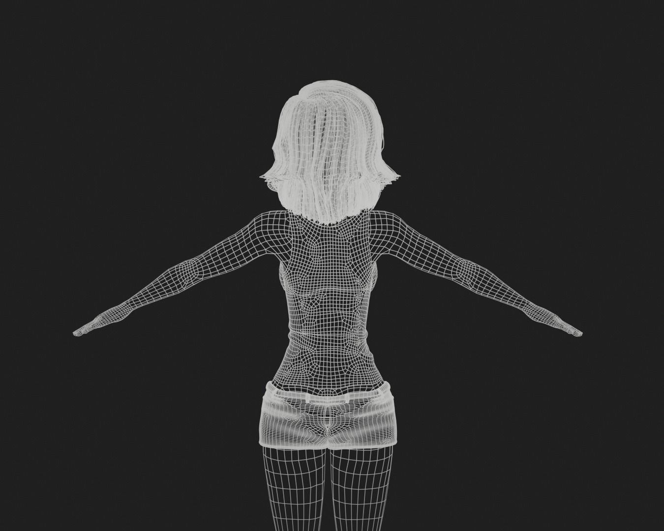 3d Model Cartoon Girl Vr Ar Low Poly Cgtrader