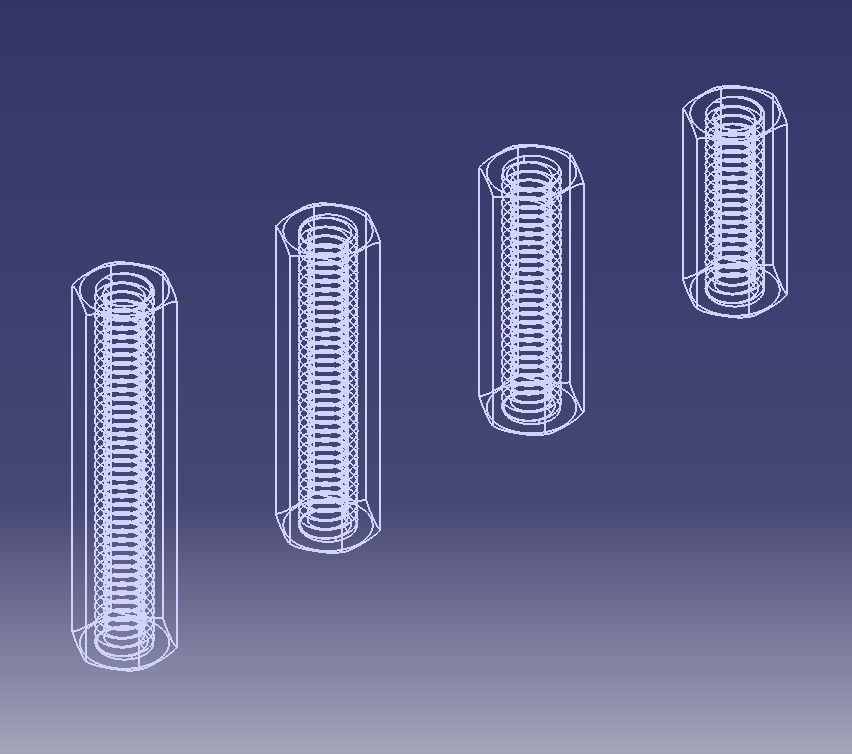 M8 Hexagonal Stud Connector 3D model 3D printable | CGTrader