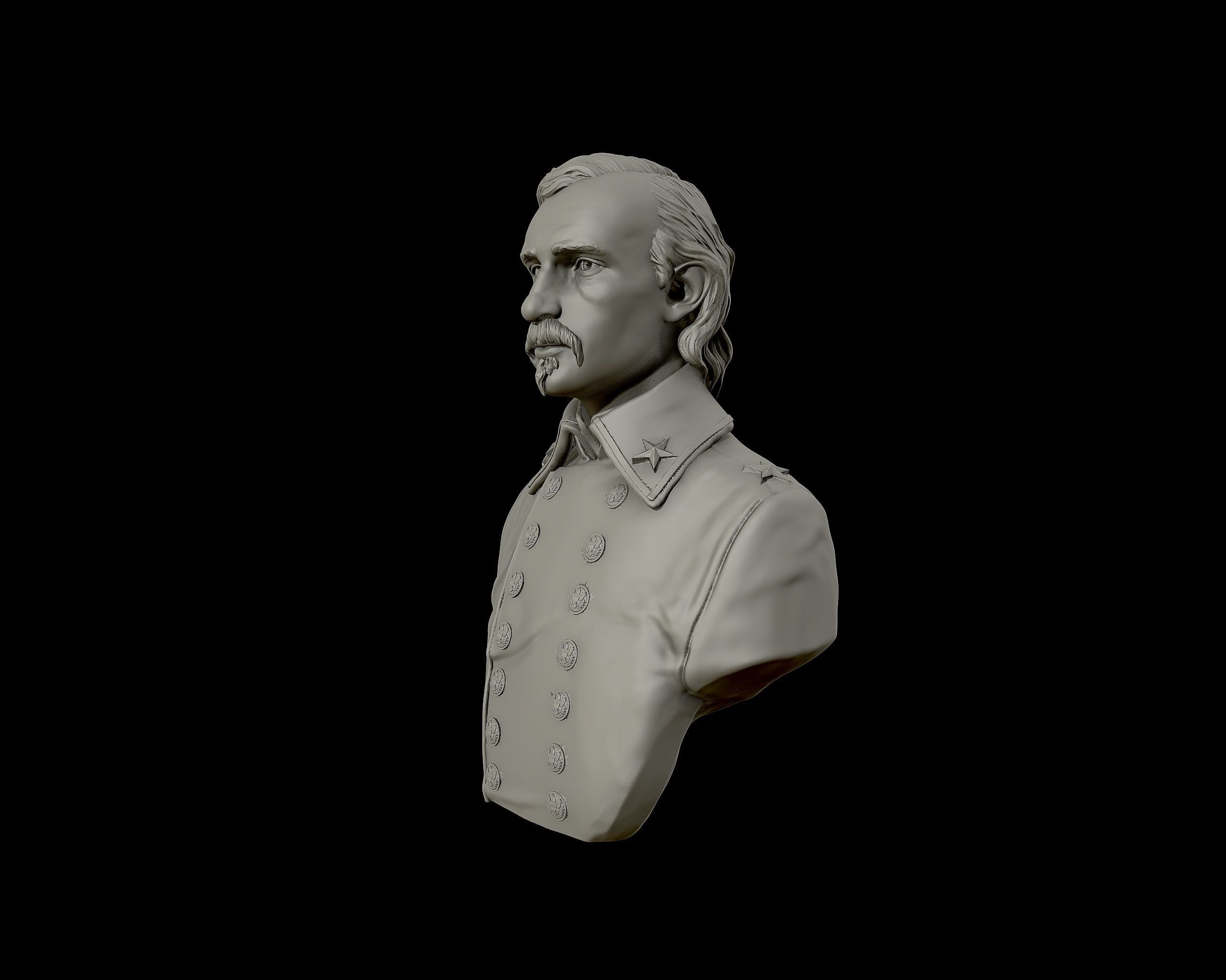 General George Armstrong Custer bust sculpture 3D model 3D printable ...