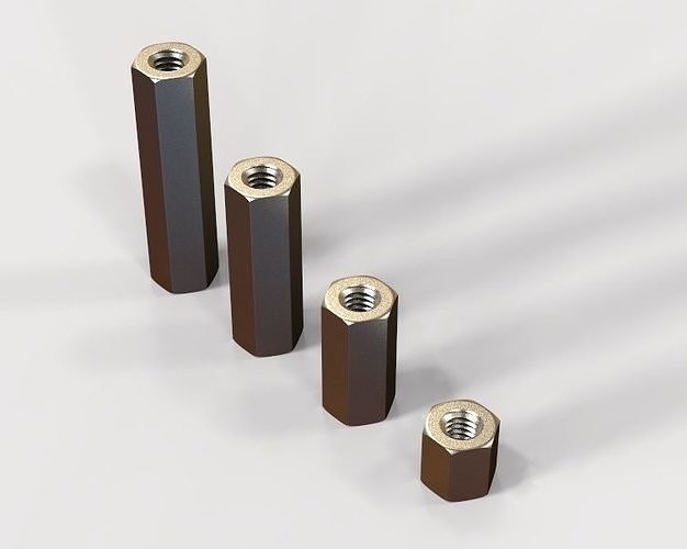 M12 Hexagonal Stud Connector 3D model 3D printable | CGTrader