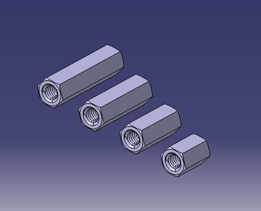 M18 Hexagonal Stud Connector 3D model 3D printable | CGTrader