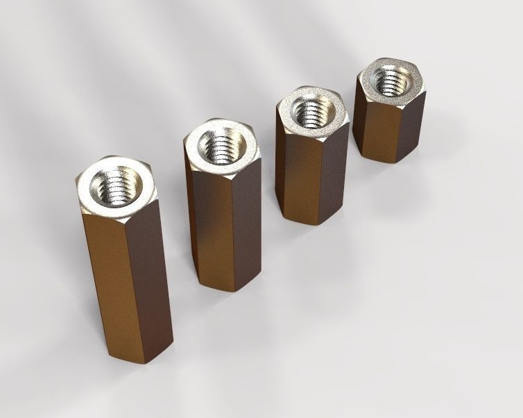 M18 Hexagonal Stud Connector 3D model 3D printable | CGTrader