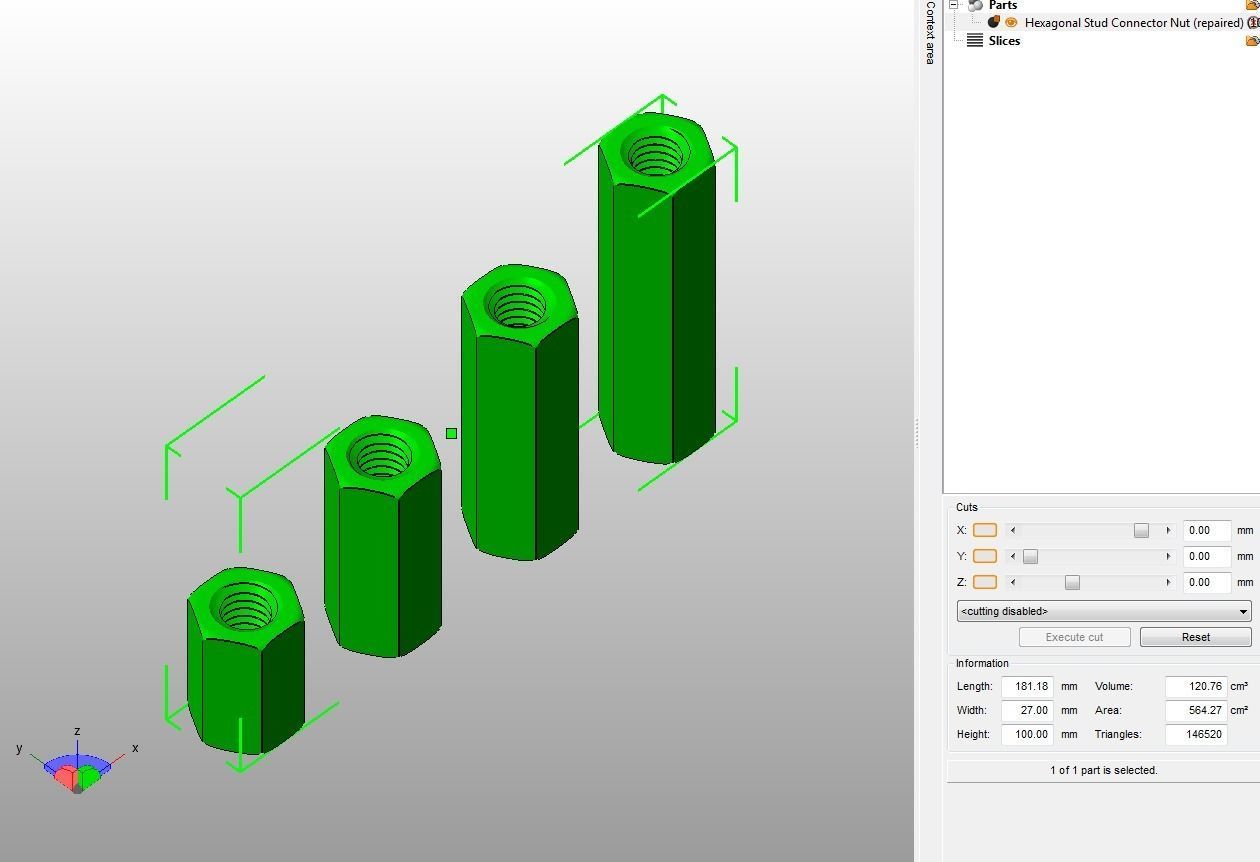 M18 Hexagonal Stud Connector 3D model 3D printable | CGTrader