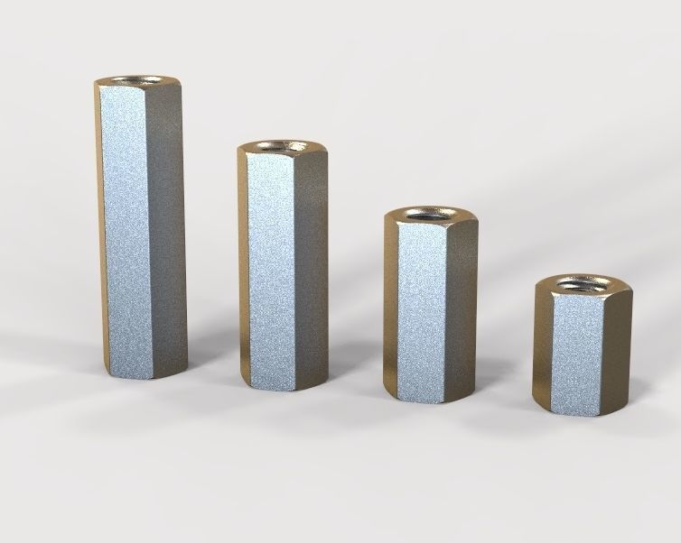 M18 Hexagonal Stud Connector 3D model 3D printable | CGTrader