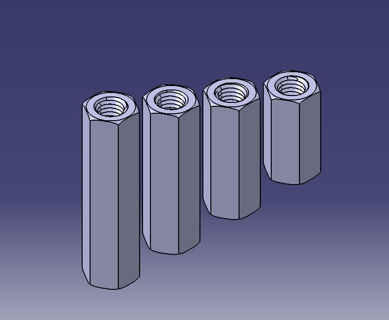 M20 Hexagonal Stud Connector 3D model 3D printable | CGTrader