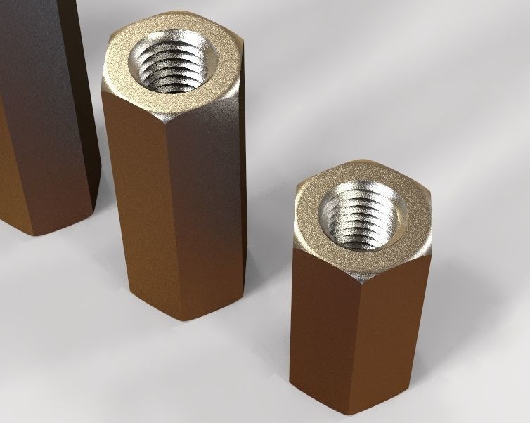 M20 Hexagonal Stud Connector 3D model 3D printable | CGTrader
