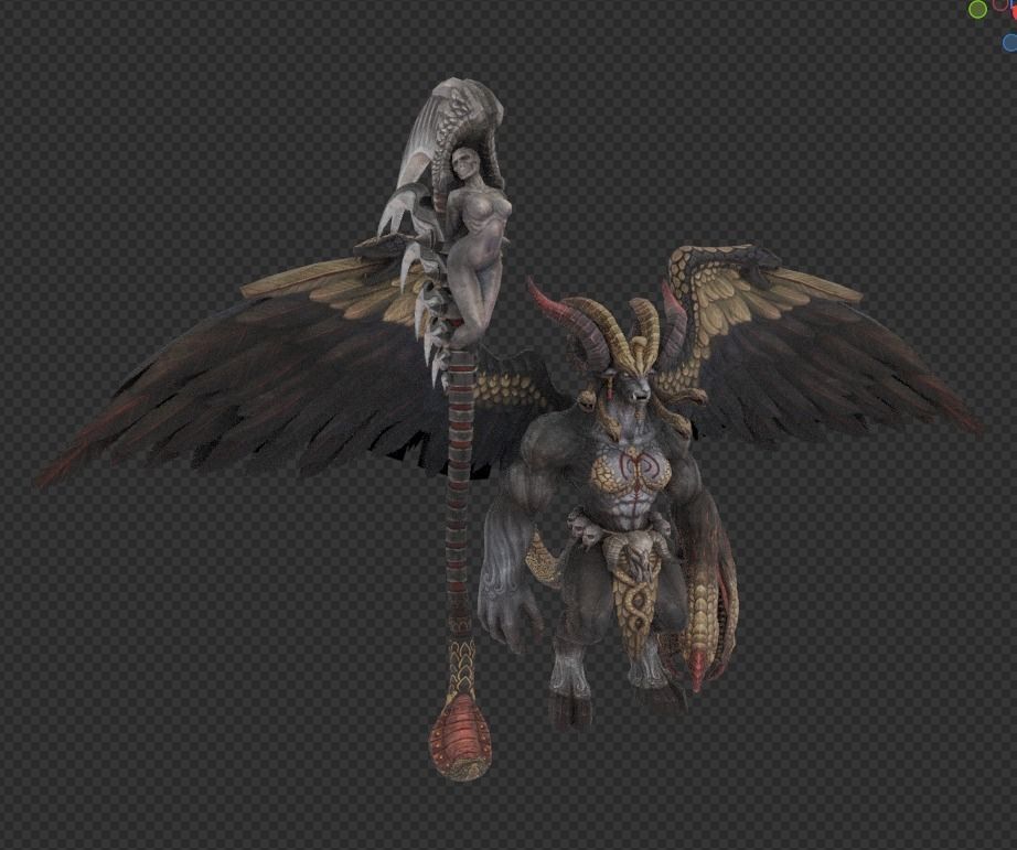 3D model Baphomet Elephant VR / AR / low-poly | CGTrader