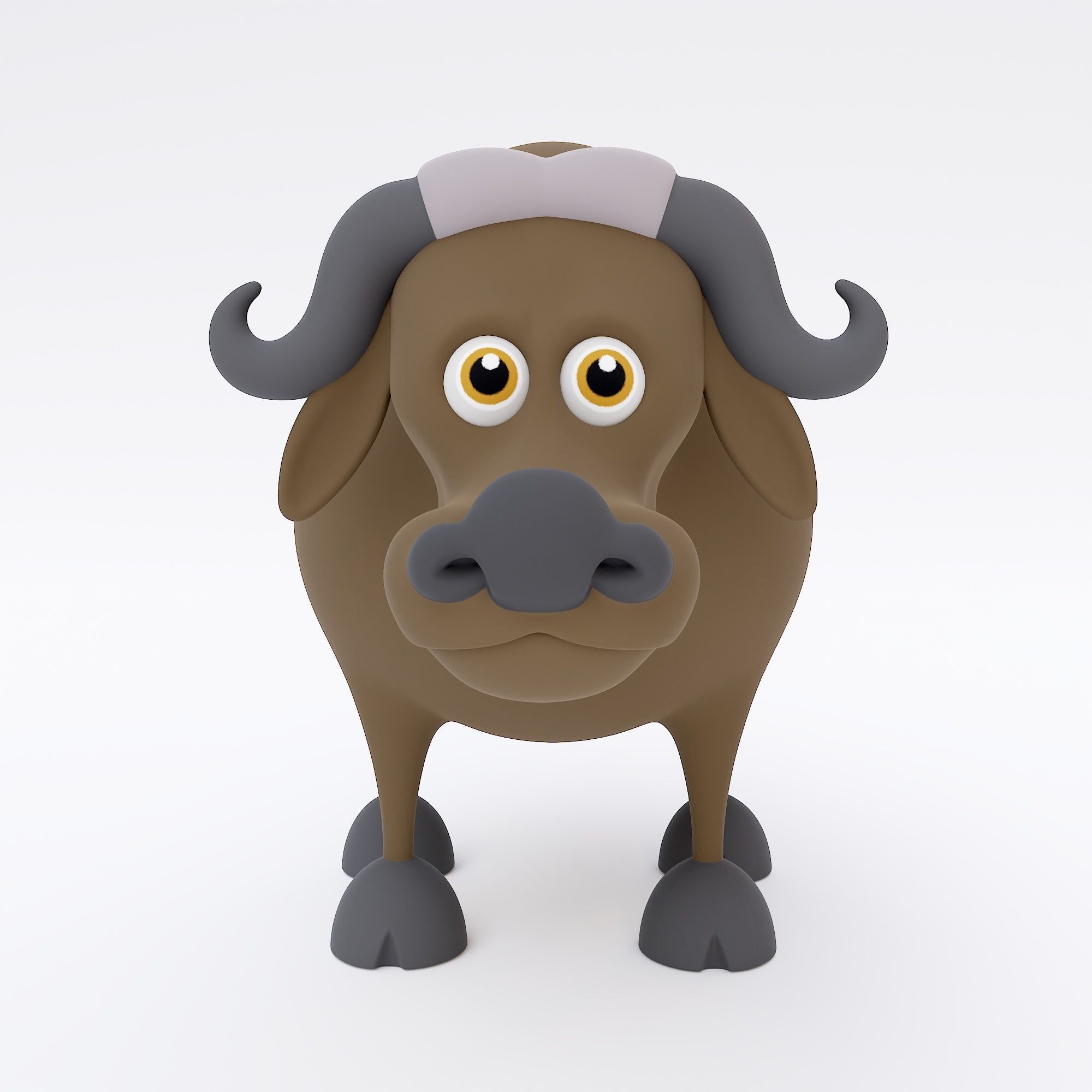 Buffalo cartoon character 3d model 3D model | CGTrader