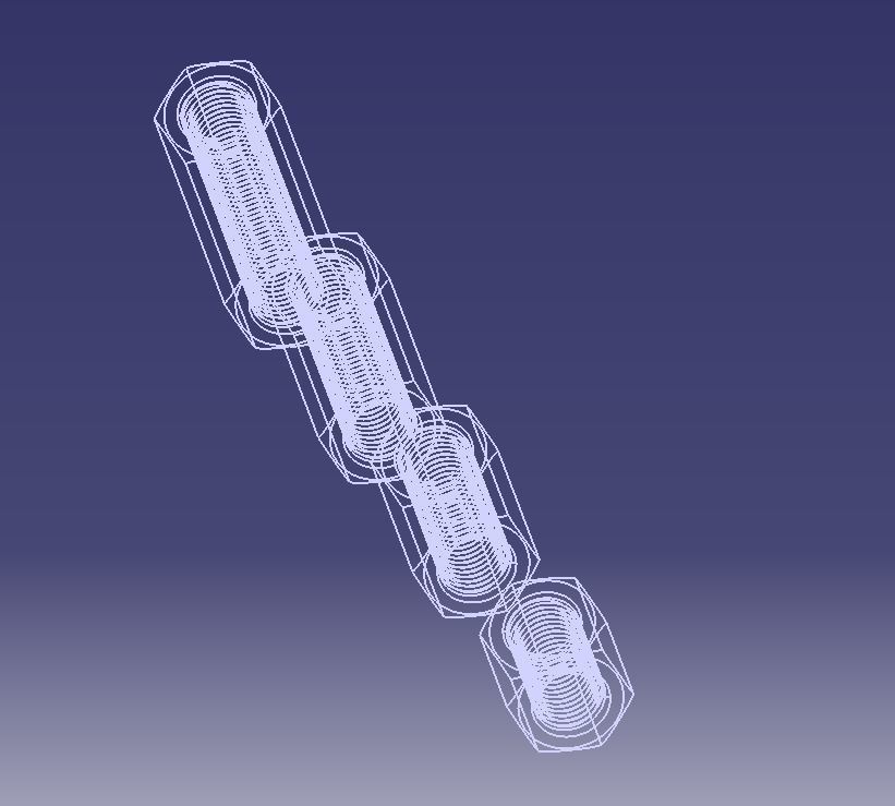 M30 Hexagonal Stud Connector 3D model 3D printable | CGTrader