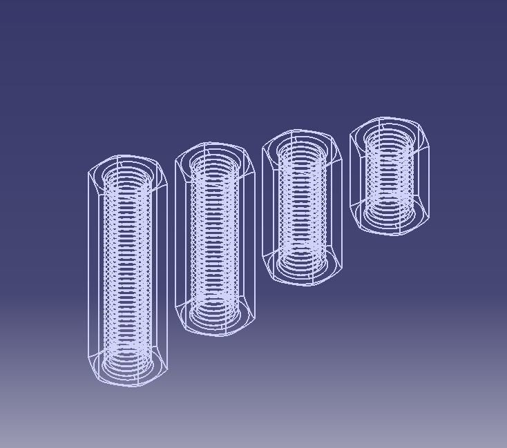 M30 Hexagonal Stud Connector 3D model 3D printable | CGTrader